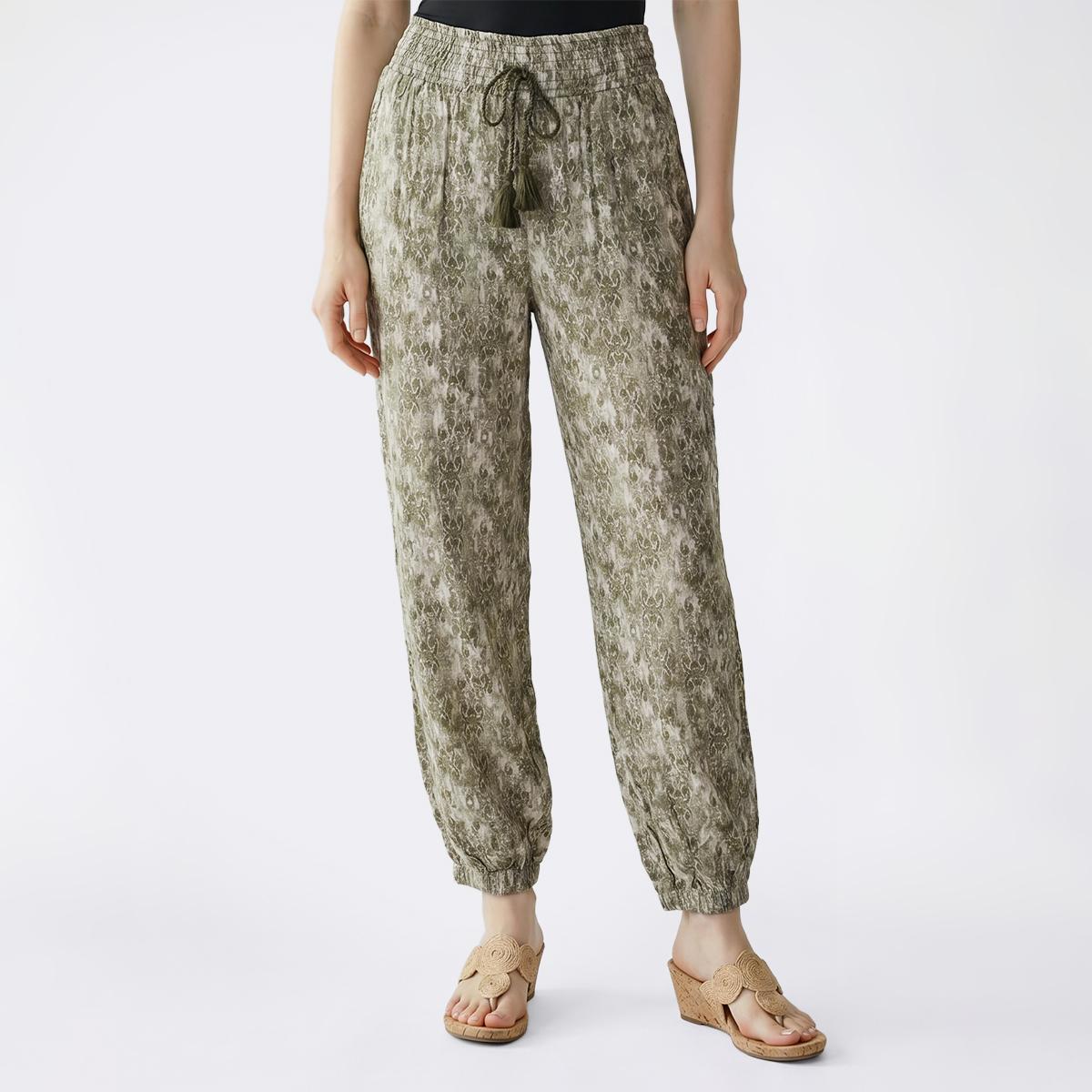 Click here for Juniors No Comment Gauze Smock Waist Balloon Pants... prices